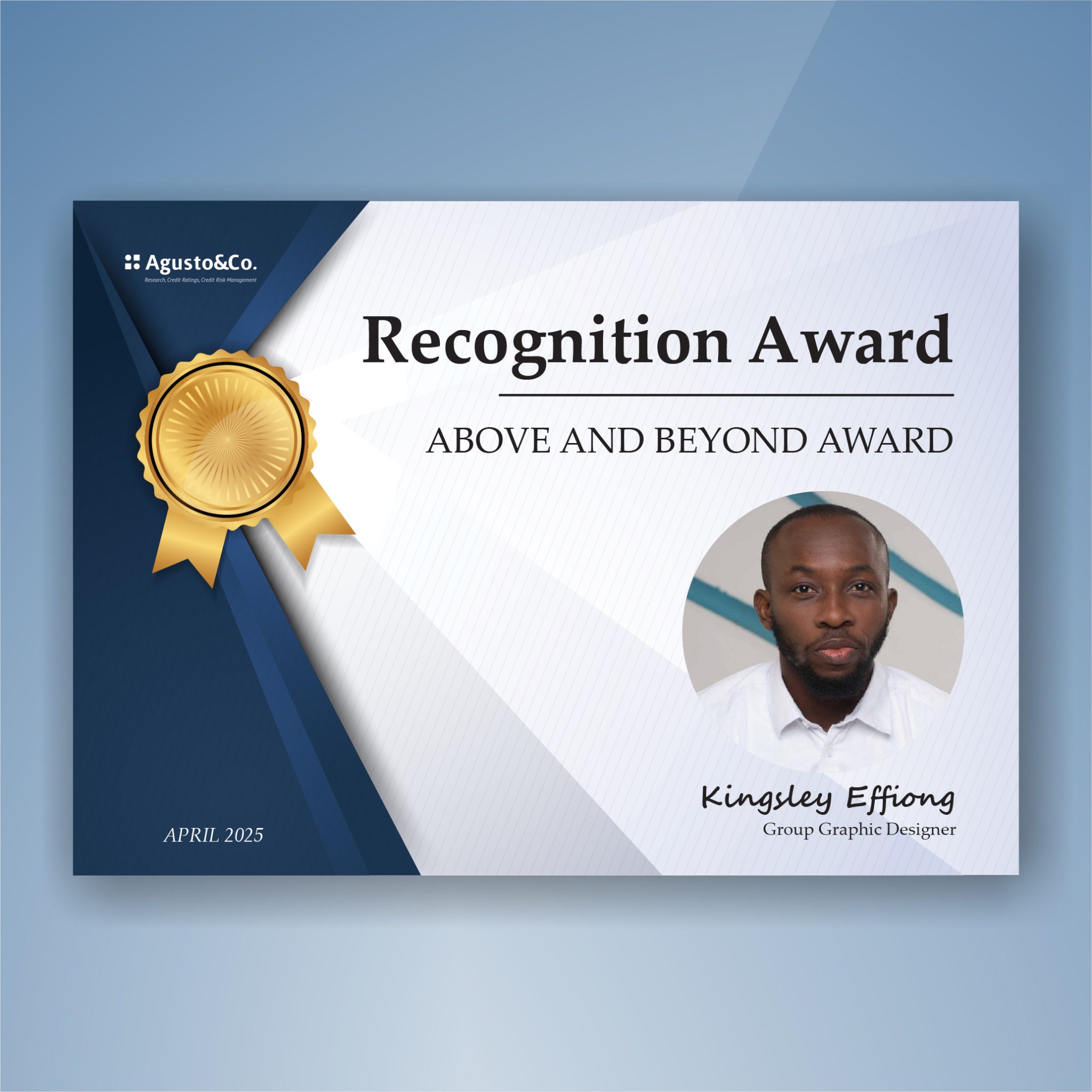 Quarterly Recognition Awards : Above and Beyond Award - Nigeria’s First ...